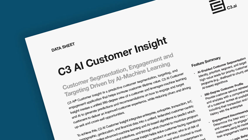 Download C3 AI Customer Insight Data Sheet