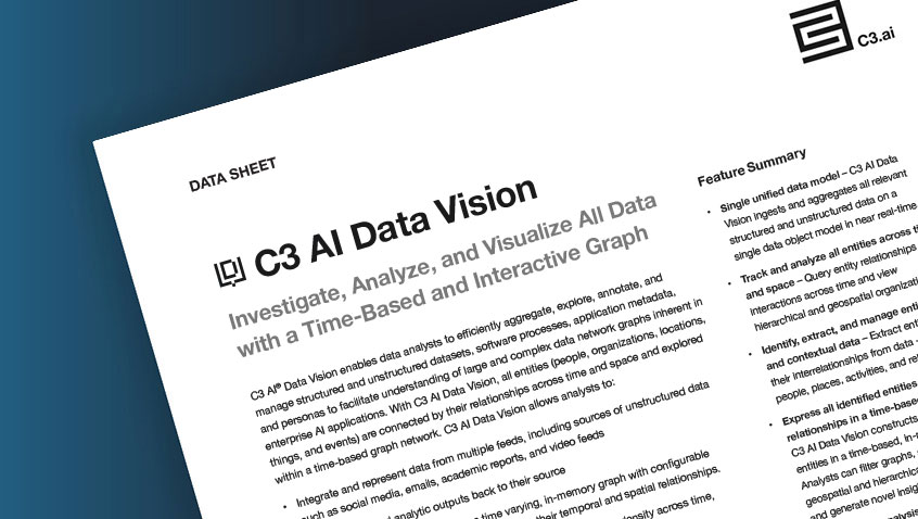 Download C3 AI Data Vision Data Sheet