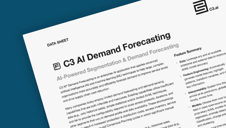 C3 AI Demand Forecasting
