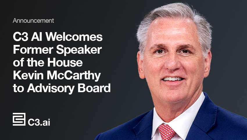 C3 AI Welcomes Former Speaker of the House Kevin McCarthy to Advisory Board