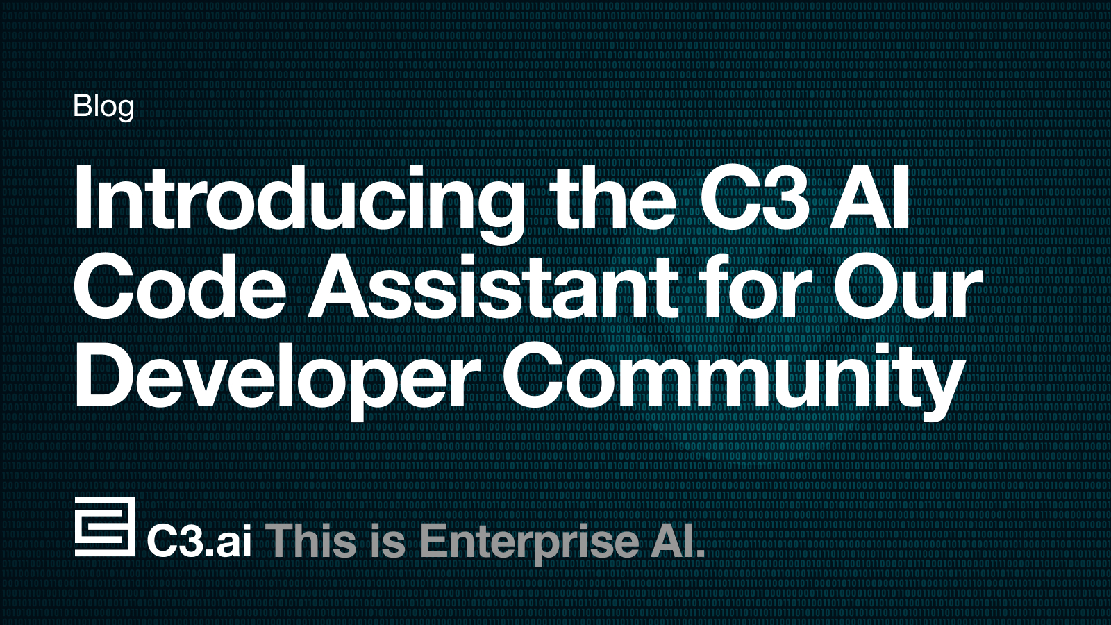 Introducing the C3 AI Code Assistant for Our Developer Community