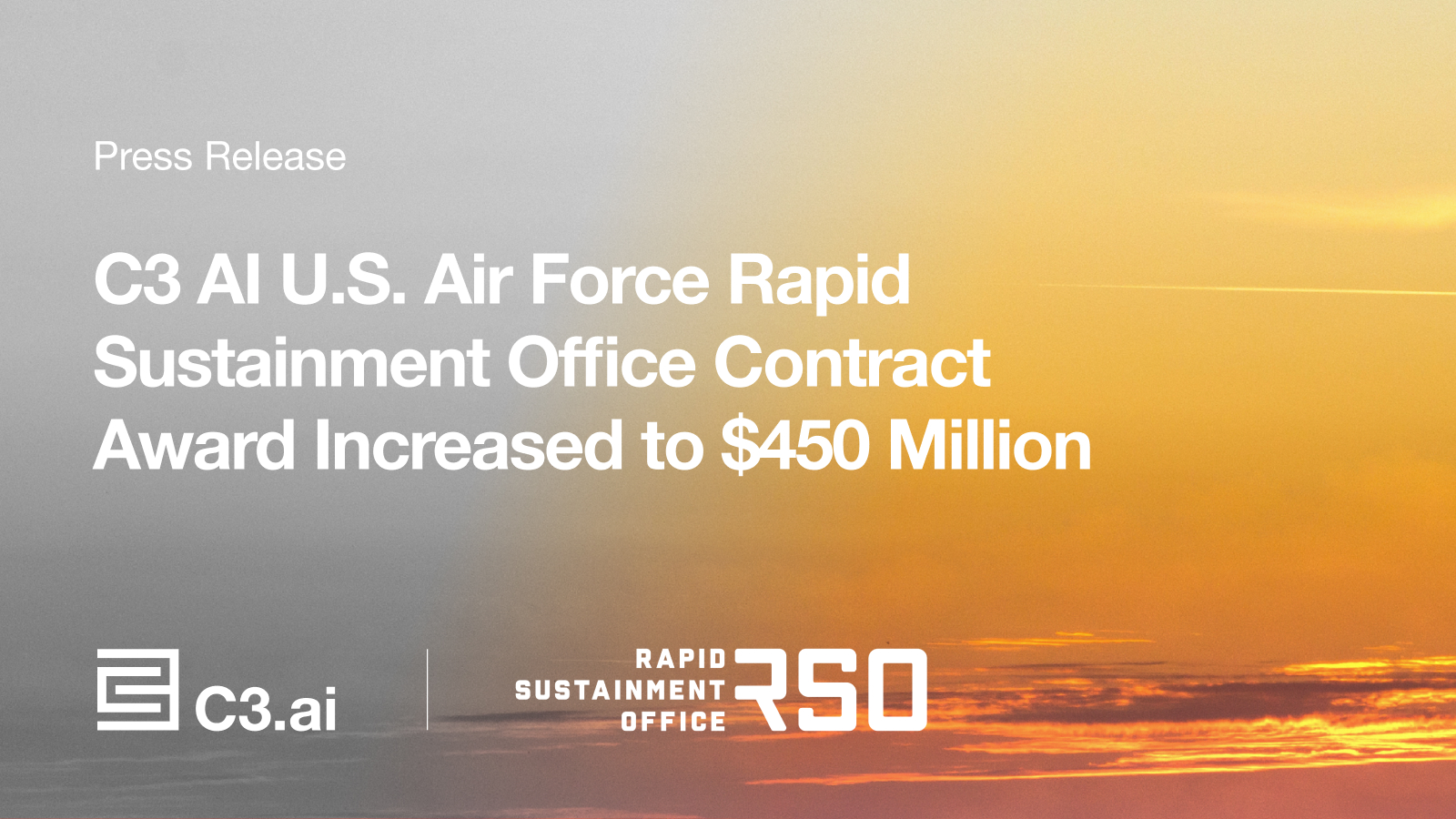 C3 AI U.S. Air Force Rapid Sustainment Office Contract Award Increased ...