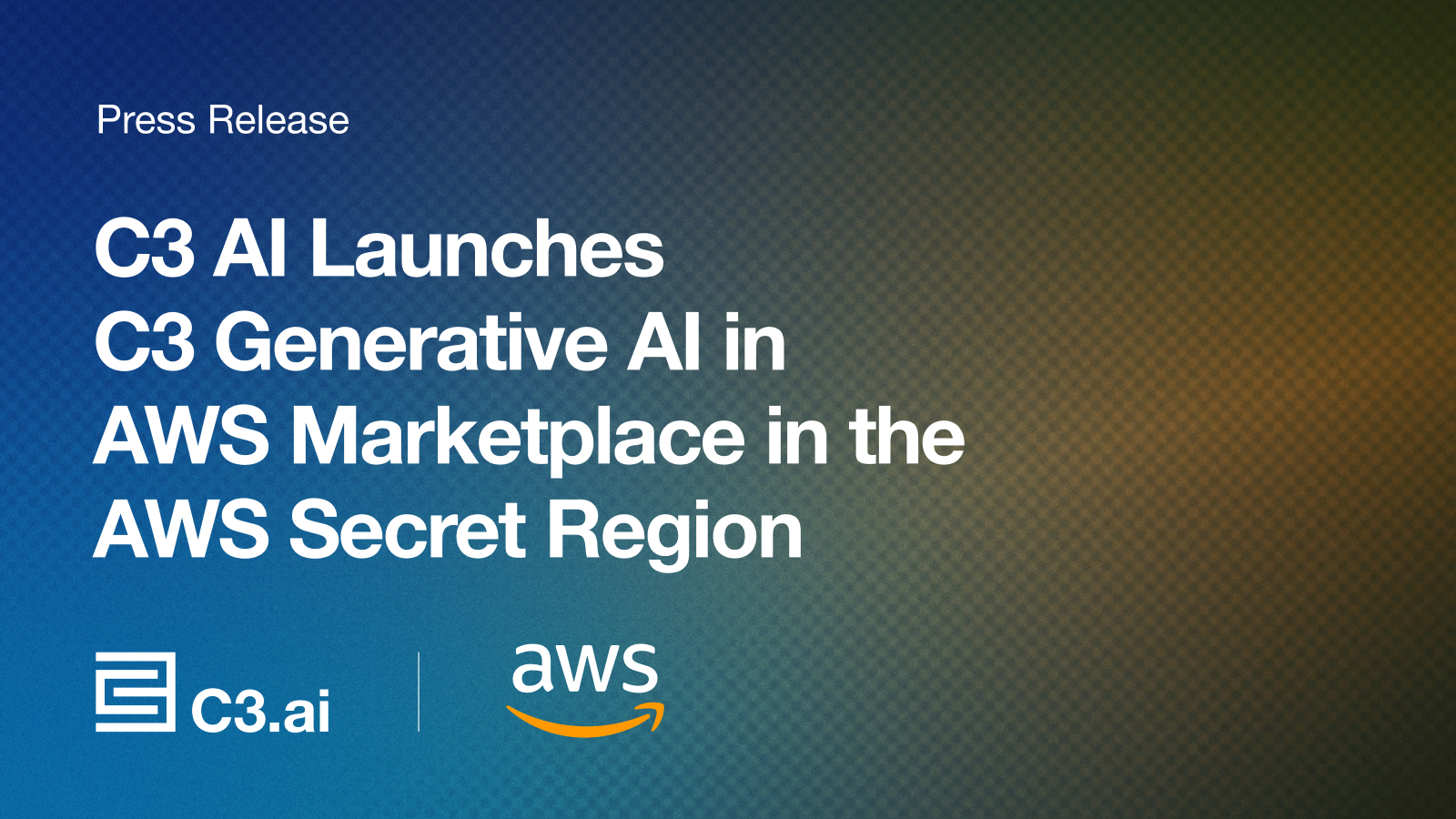 C3 AI Lists Solutions in AWS Marketplace in the AWS Secret Region